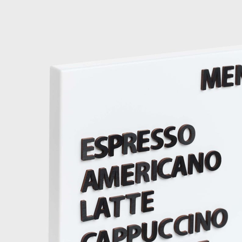 Coffee Shops Menu With Magnetic Wooden Letters to Change the Text ...