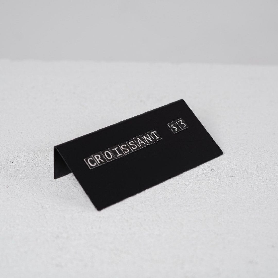 Set of Metal Price Tags With Changeable Magnetic Letters for Bakeries ...