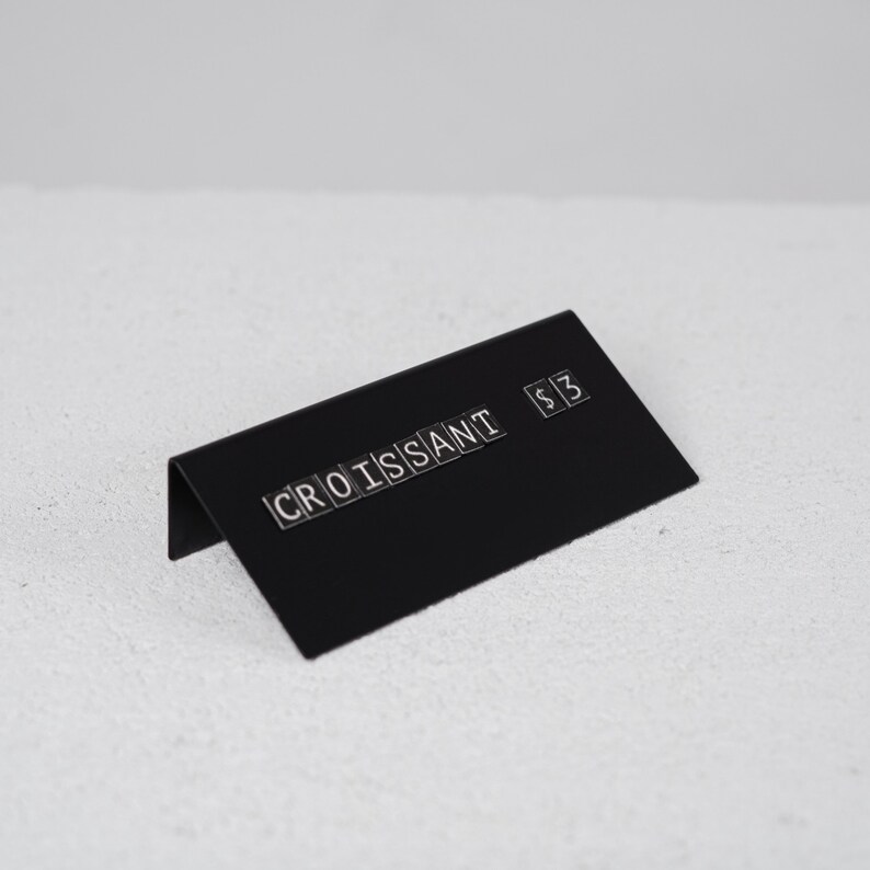 Set of Metal Price Tags With Changeable Magnetic Letters for - Etsy