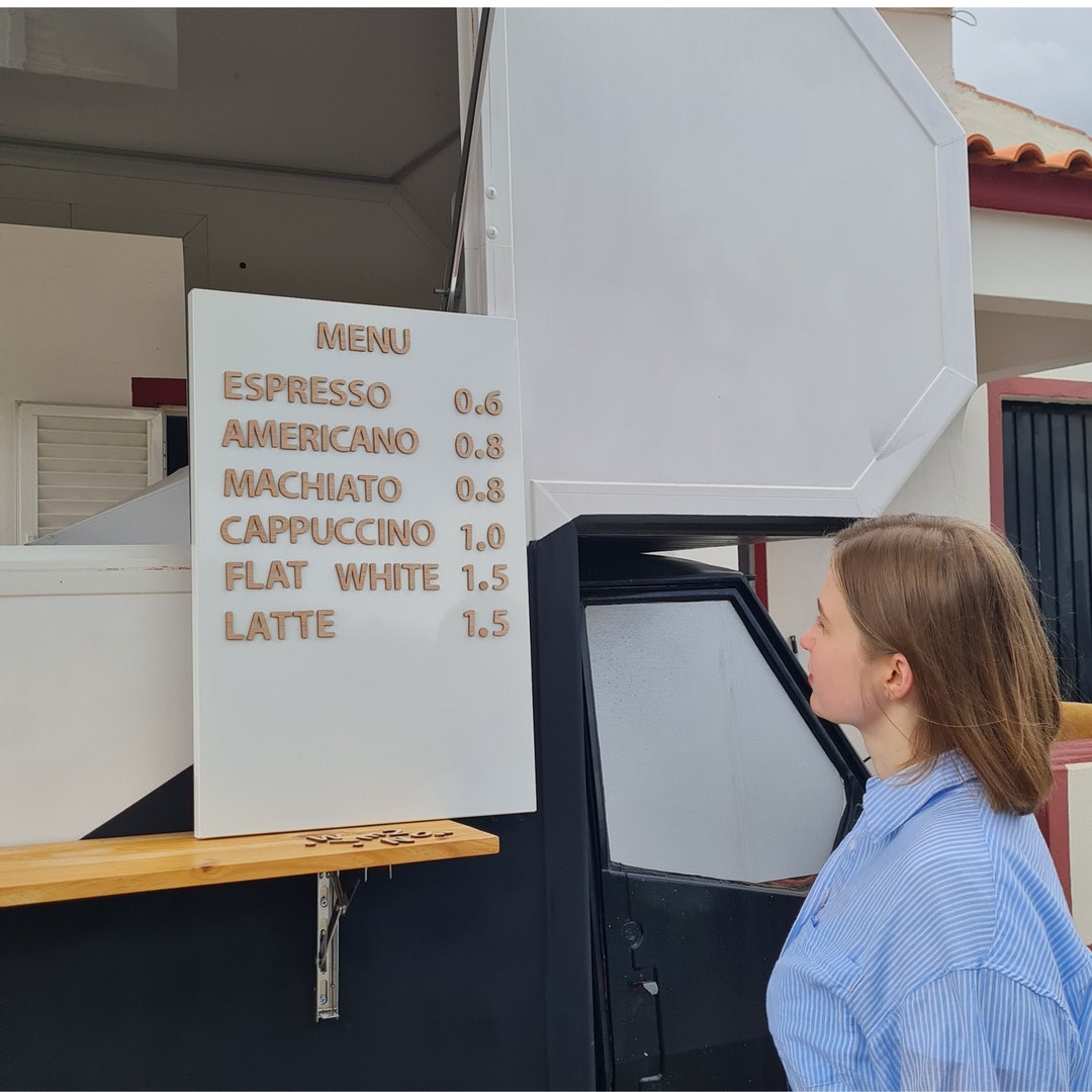 Rustic Price List Board - Menu Display for Coffee Shop or Bakery. Easy ...
