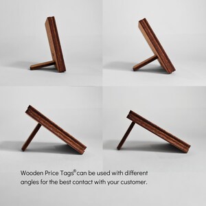 Wooden Price Tags - Square Wooden Holders for Your Price for Cafes ...