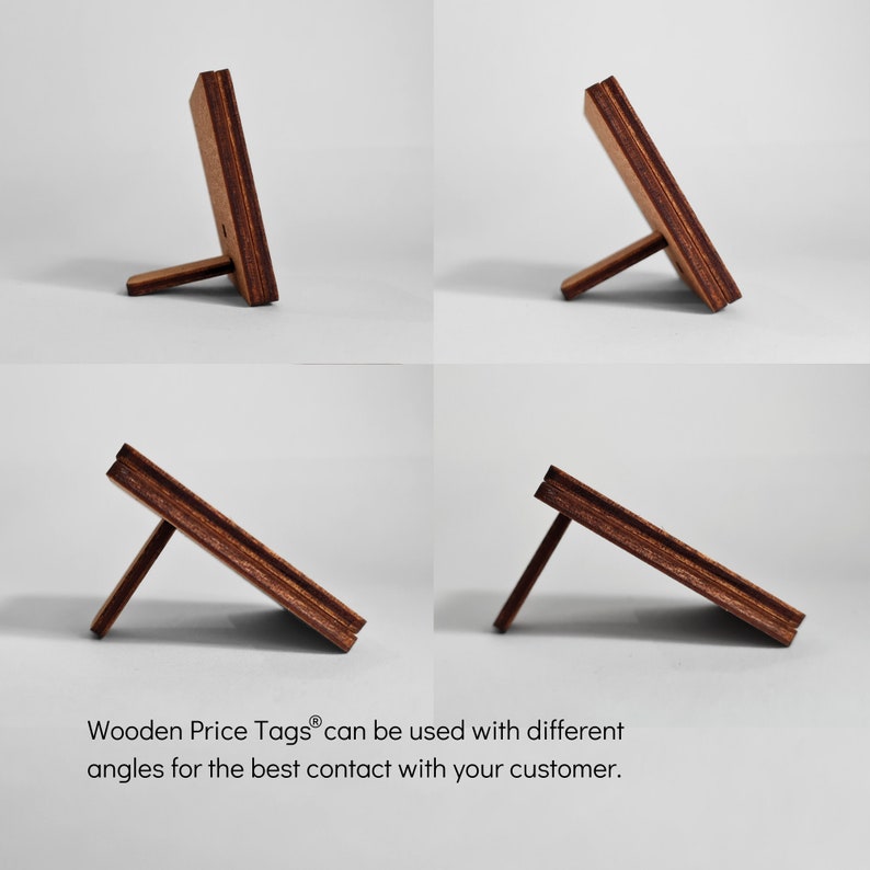 Wooden Price Tags Square Wooden Holders for Your Price for - Etsy