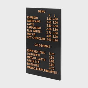 Magnetic Menu Board With Wooden Letters – Easily Customizable and ...
