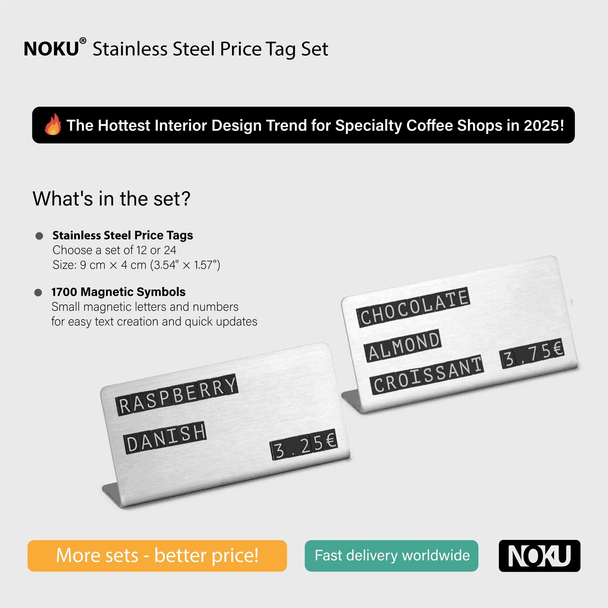 Exclusive Stainless Steel Price Tags With Magnetic Symbols – for ...