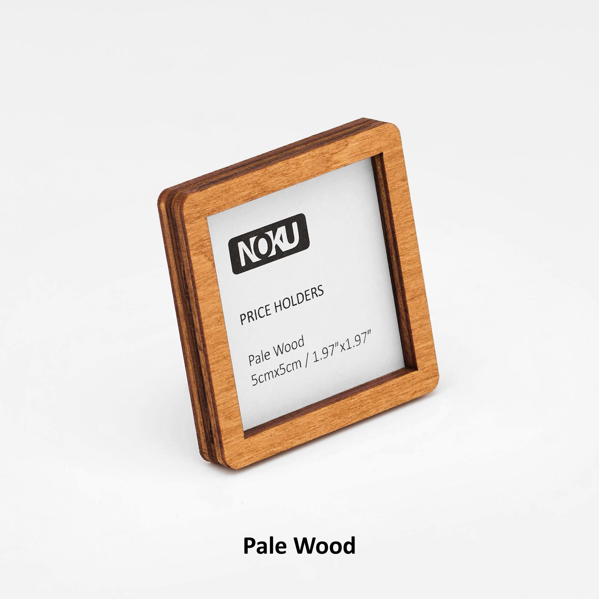 Wooden Square Price Tag- 12 Pcs, Price Display for Market, Store and ...