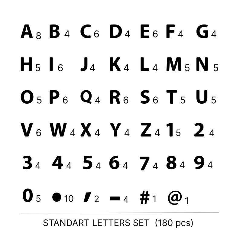Black Letters With Magnet, Magnetic Wooden Symbols, Letters for Menu ...