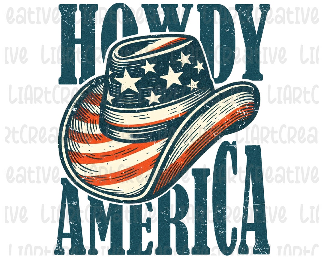 Howdy America PNG Design, USA Png, Patriotic Png, America Retro Png ...