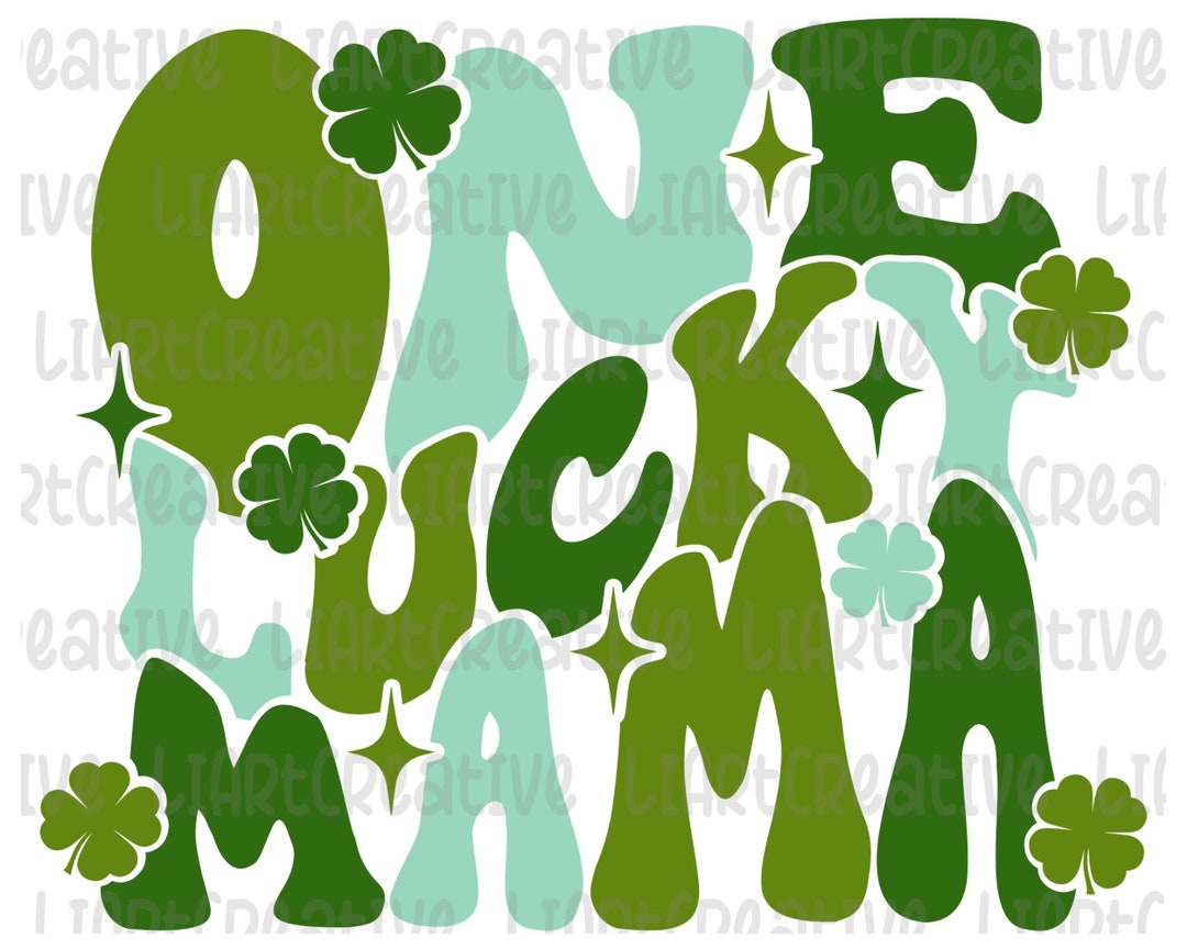 One Lucky Mama PNG Sublimation Design, Lucky Mama PNG Sublimation ...