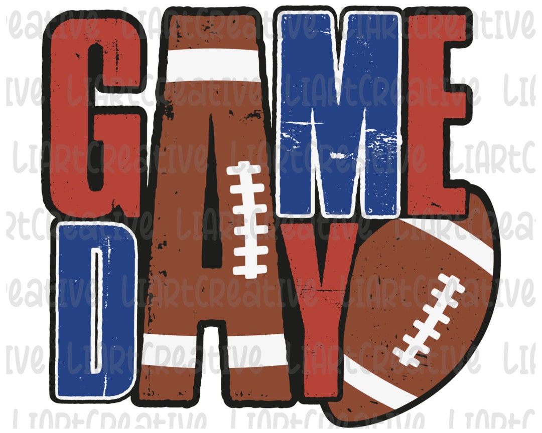 Football Game Day Red and Blue PNG, Football Png Sublimation Design ...