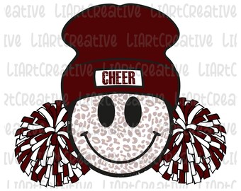 Cheer Royal Blue Beanie Smile PNG, Cheerleader Smiled Png Sublimation ...