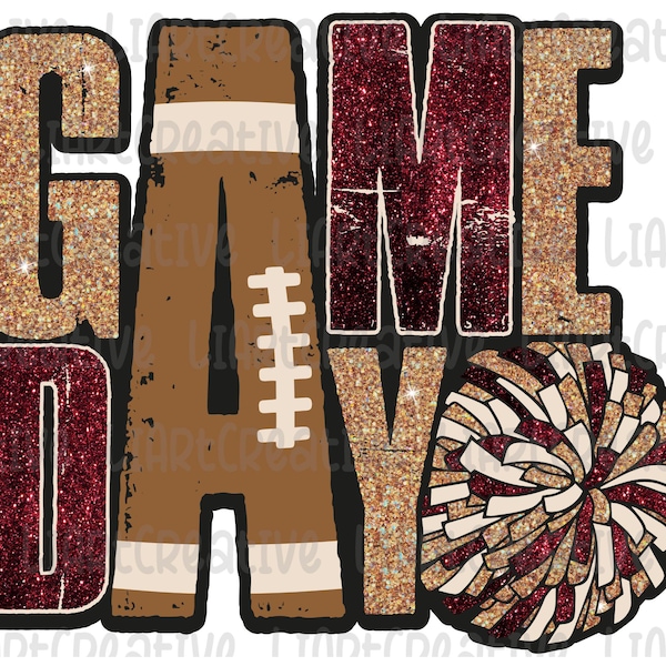 Maroon and Gold Cheer Png - Etsy