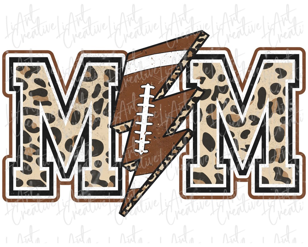 Football Mom Png, Lightning Bolt Leopard Png, Football Sublimation Design, Mama Png - Etsy
