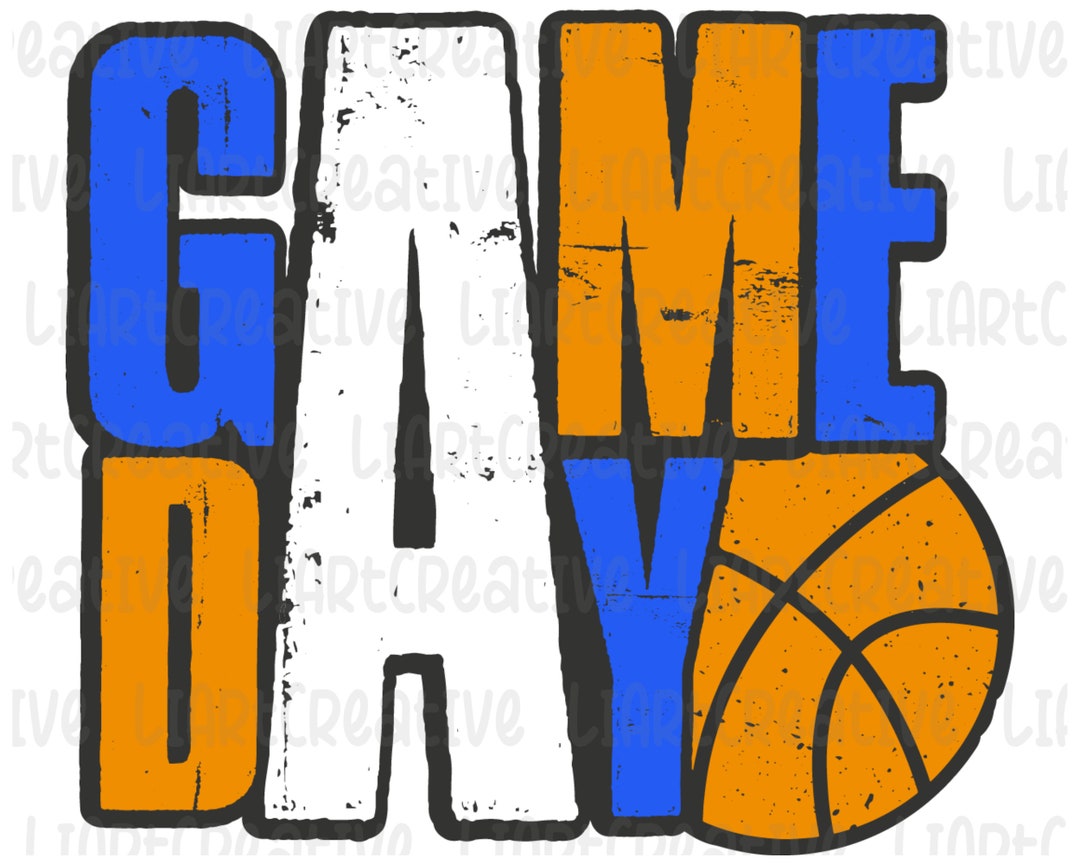 Game Day Basketball Blue PNG Design, Basketball Retro Png Sublimation ...