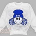 Cheer Royal Blue Beanie Smile PNG, Cheerleader Smiled Png Sublimation ...