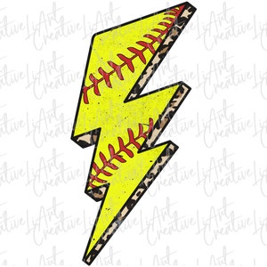 Softball Lightning Bolt Png, Softball Png Sublimation Design - Etsy