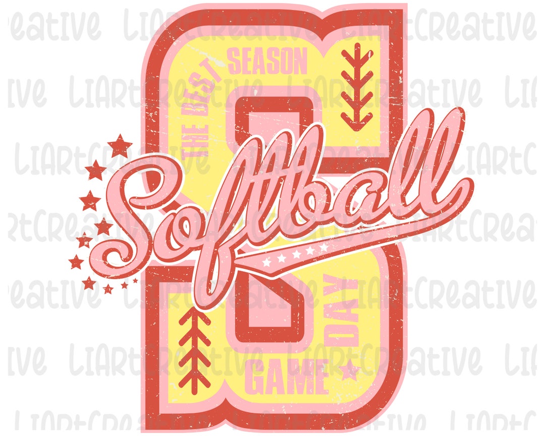 Softball PNG Design, Softball Retro Png Sublimation Design, Softball ...