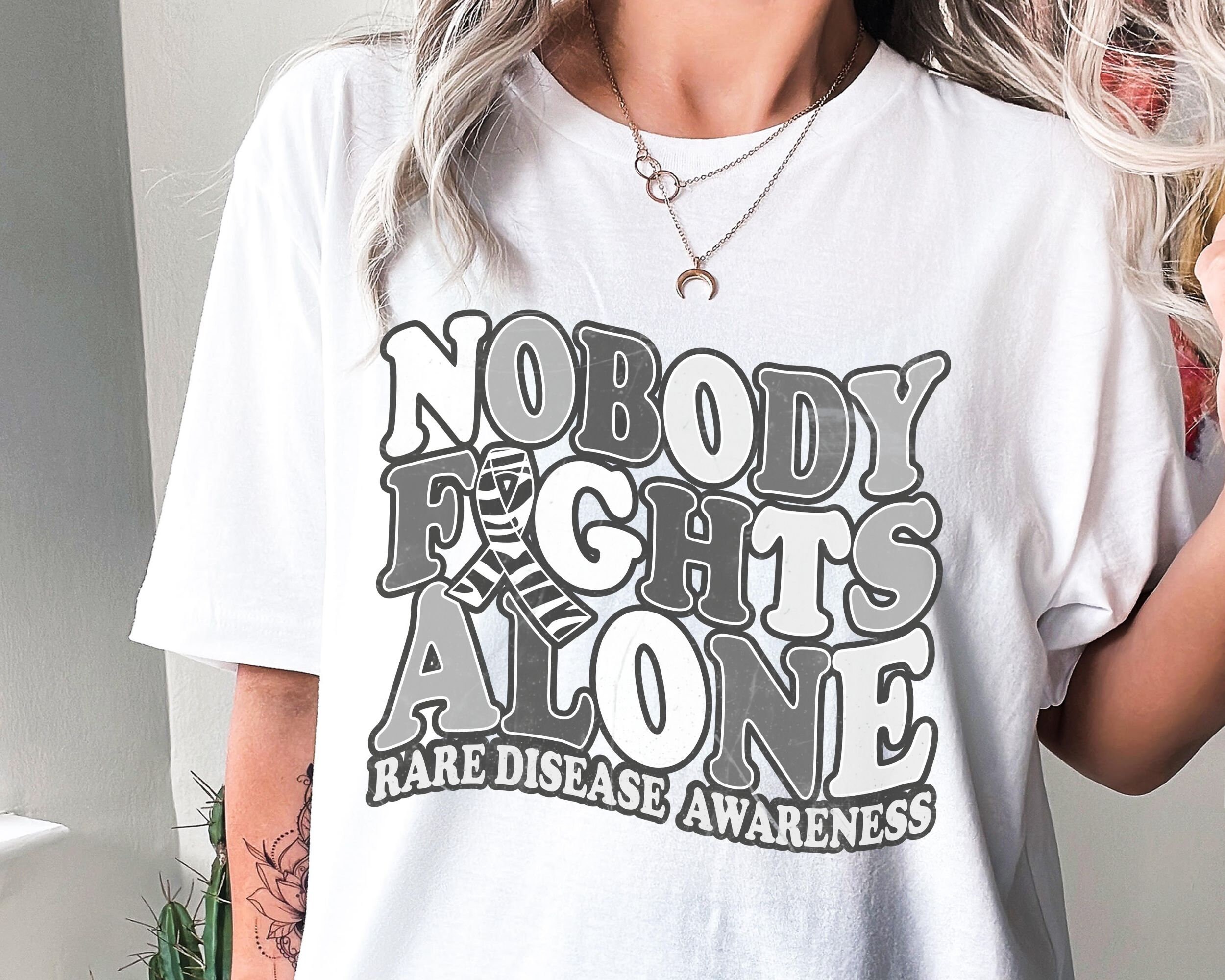 Nobody Fights Alone Rare Disease Awareness Zebra Png Design, Zebra ...