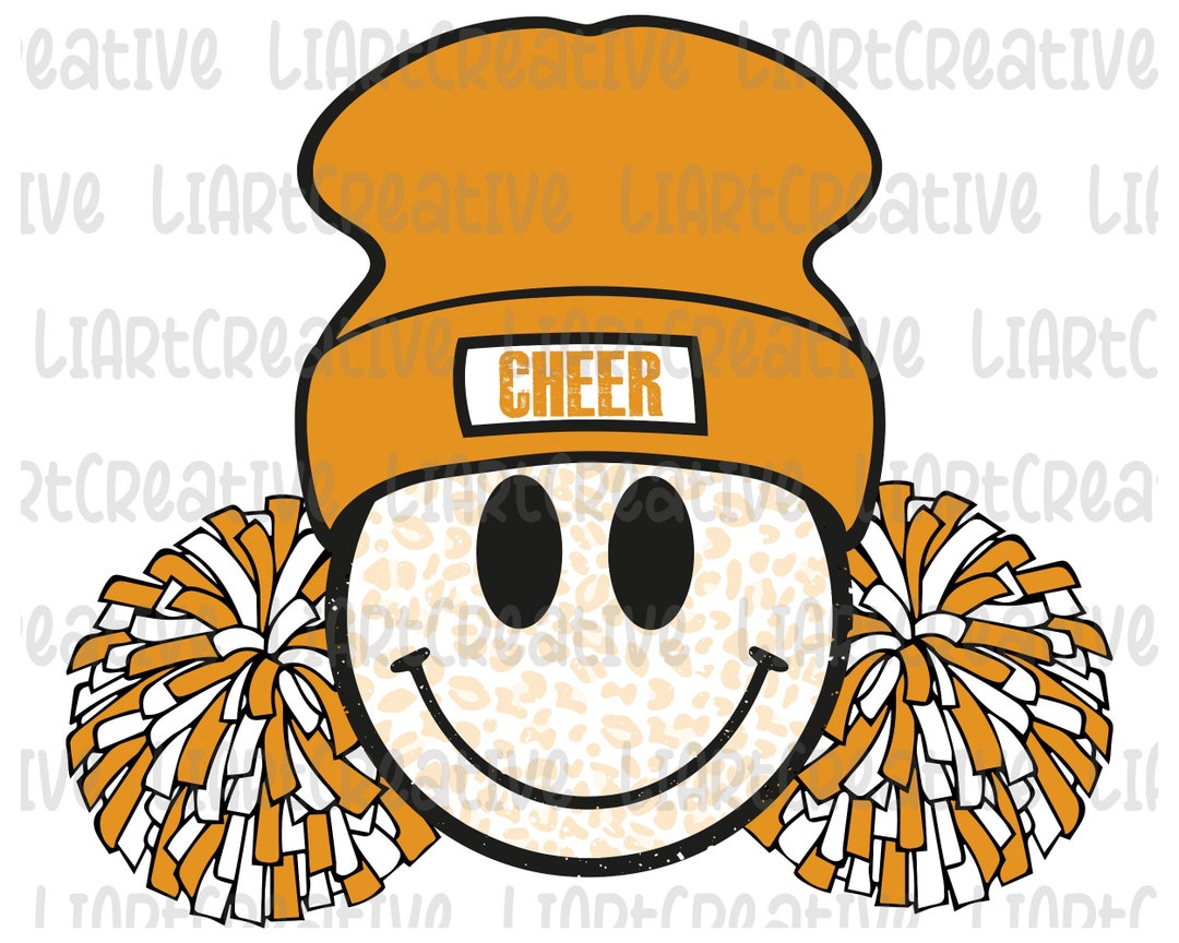 Cheer Gold Beanie Smile PNG, Cheerleader Smiled Png Sublimation Design ...