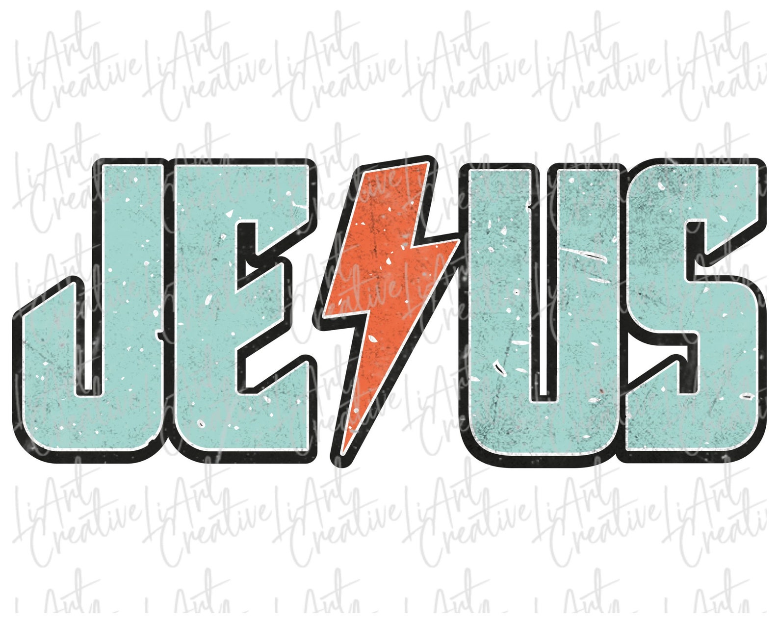 Jesus Retro Lightning Bolt PNG Jesus Sublimation Png Design - Etsy