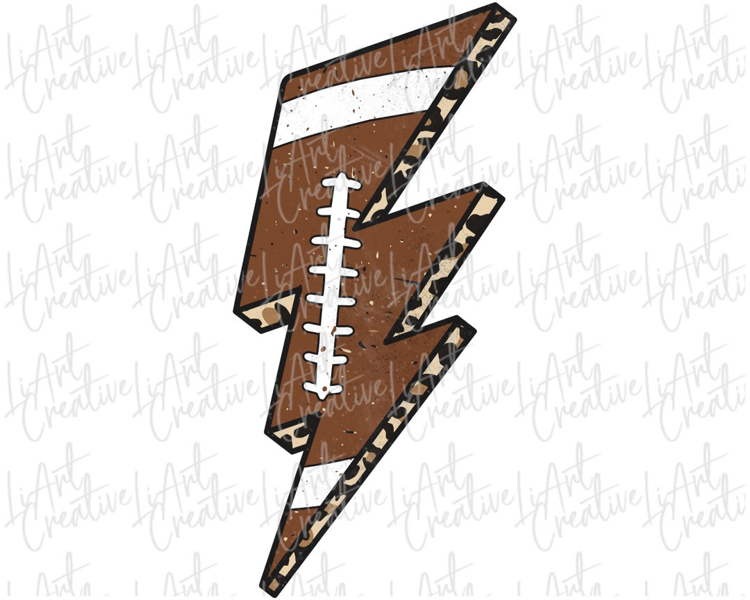 Football Lightning Bolt Png Football Png Sublimation Design - Etsy