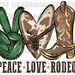 Western Peace Love Rodeo PNG, Western Cowhide Cactus Png, Sublimation ...