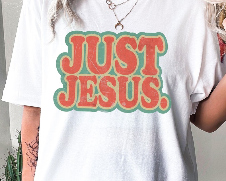 Just Jesus Retro PNG, Jesus Sublimation Png Design, Religion Png ...