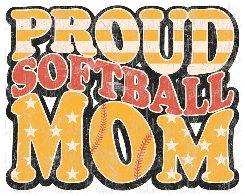 Proud Softball Mom Png Softball Mama Png Softball Game Day - Etsy