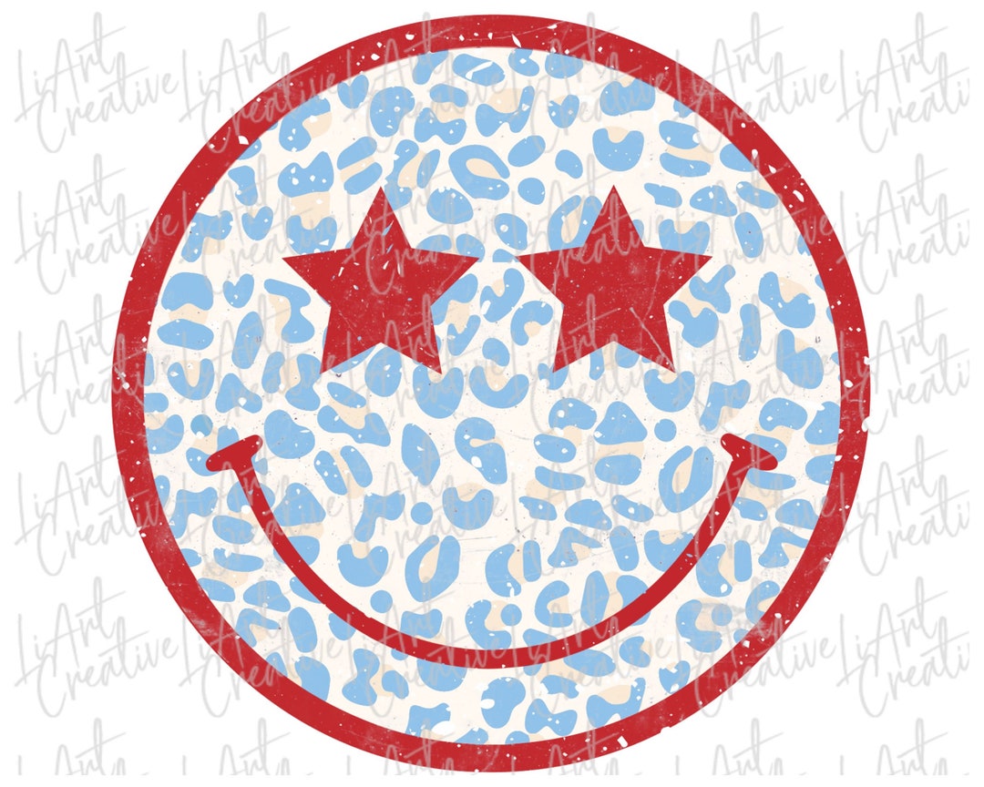 Happy Face America Png, 4th of July Png, Happy Face Png, July 4th Png ...
