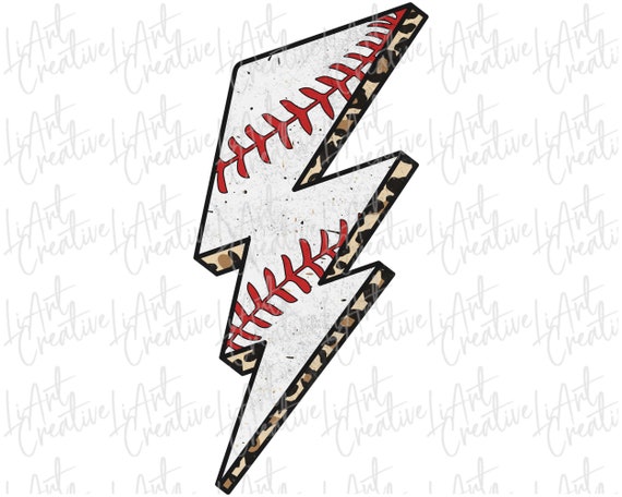 Baseball Lightning Bolt Png Baseball Png Sublimation Design - Etsy