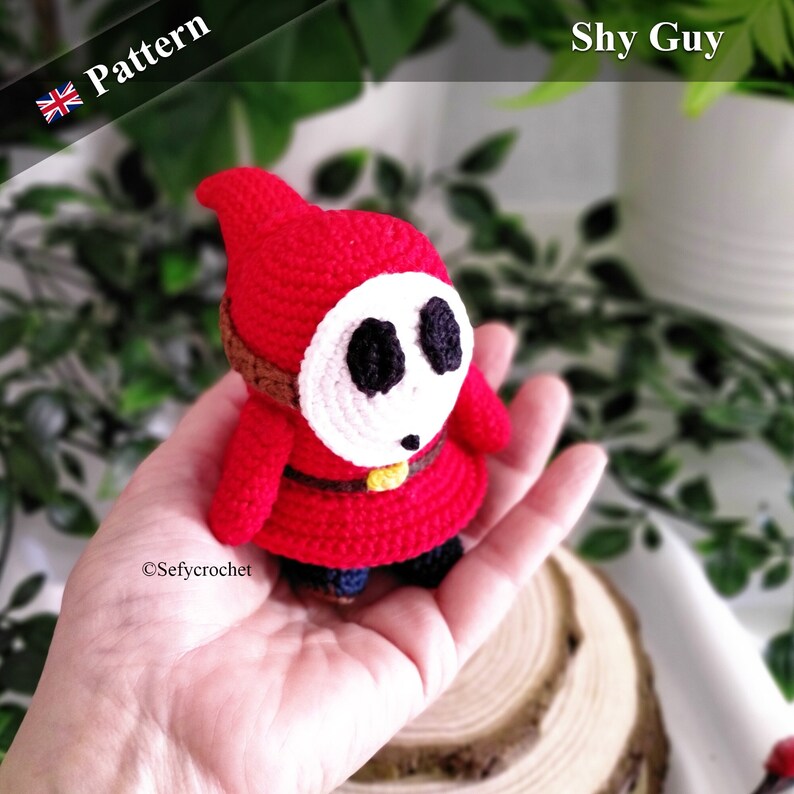Shy Guy Super Mario Bros Amigurumi Crochet Pattern PDF - Etsy