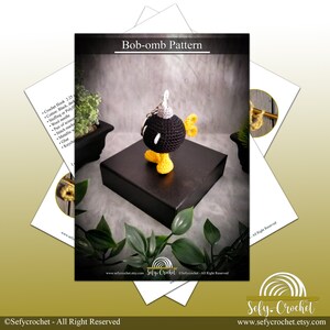 Bob-omb Keychain - Super Mario Bros - Amigurumi Crochet Pattern - PDF ...
