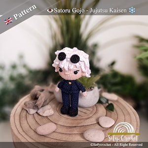 Satoru Gojo Crochet Pattern: Jujutsu Kaisen Inspired (PDF) - Etsy
