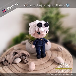Satoru Gojo - Jujutsu Kaisen - Amigurumi Crochet Pattern - PDF ...