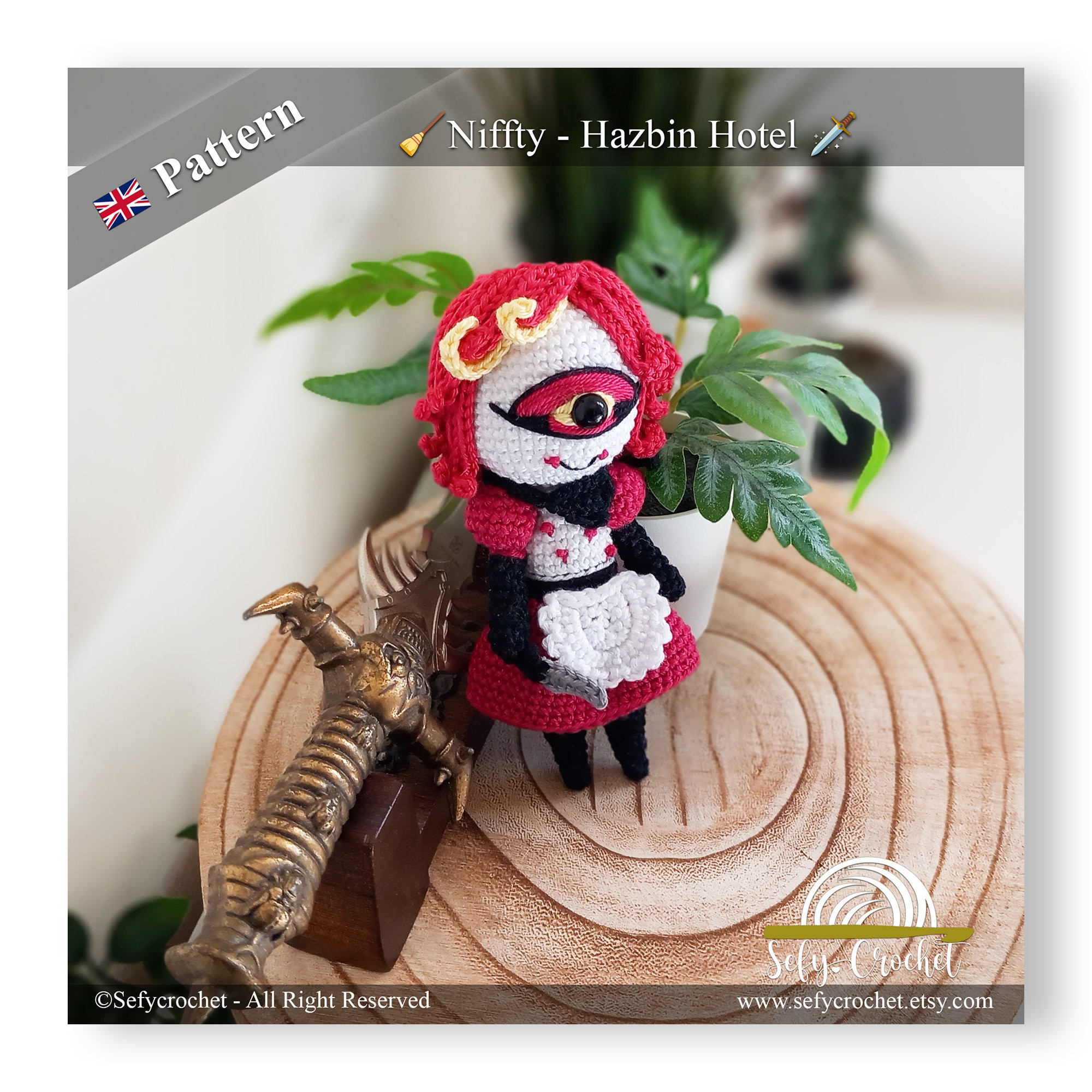 Niffty Crochet Pattern: Hazbin Hotel Inspired (PDF) - Etsy