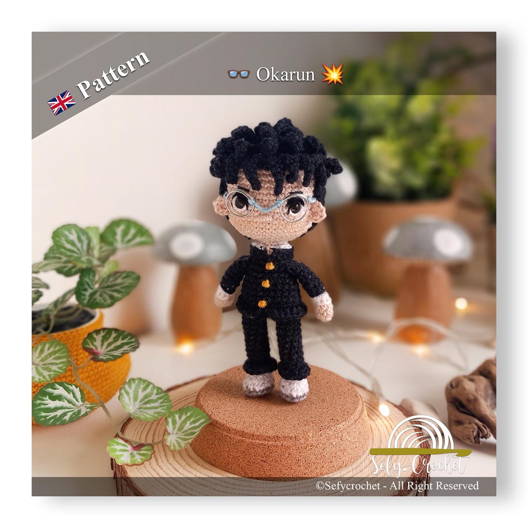 Okarun - Amigurumi Crochet Pattern - PDF - Instructions in English - Etsy
