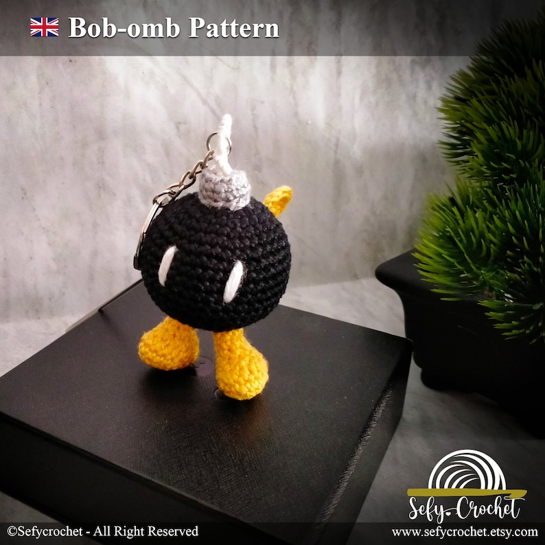 Bob-omb Keychain Super Mario Bros Amigurumi Crochet - Etsy
