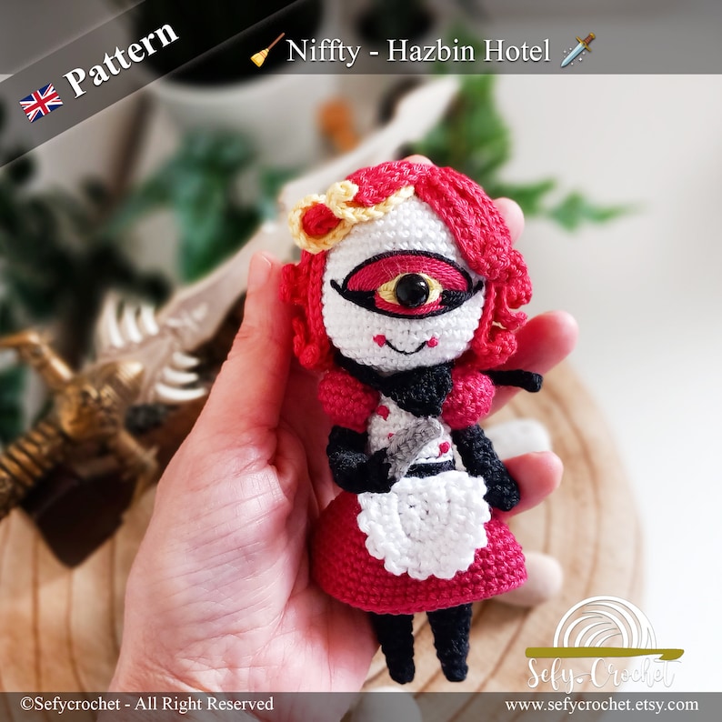 Niffty Crochet Pattern: Hazbin Hotel Inspired (PDF) - Etsy