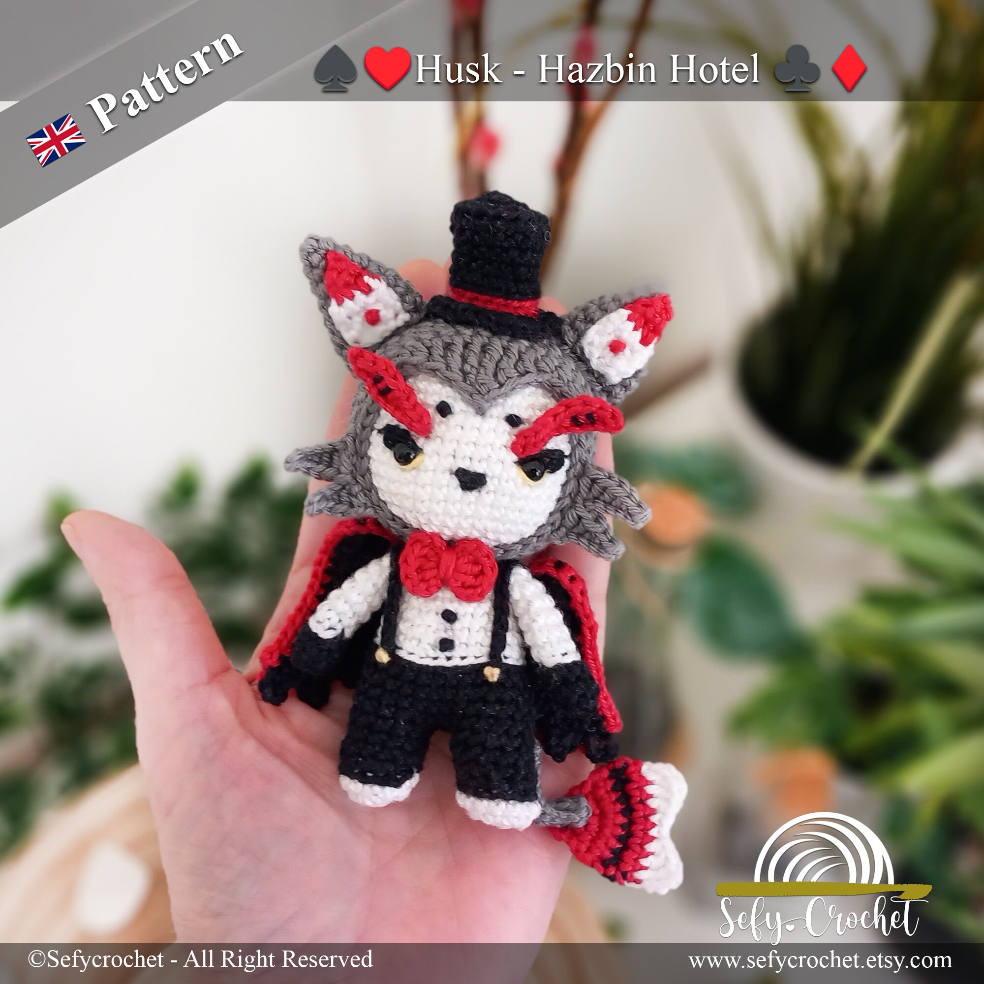 Husk Crochet Pattern: Hazbin Hotel Inspired (PDF) - Etsy