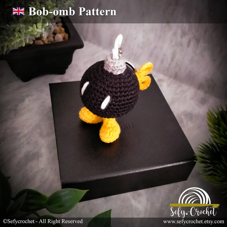 Bob-omb Keychain Super Mario Bros Amigurumi Crochet - Etsy