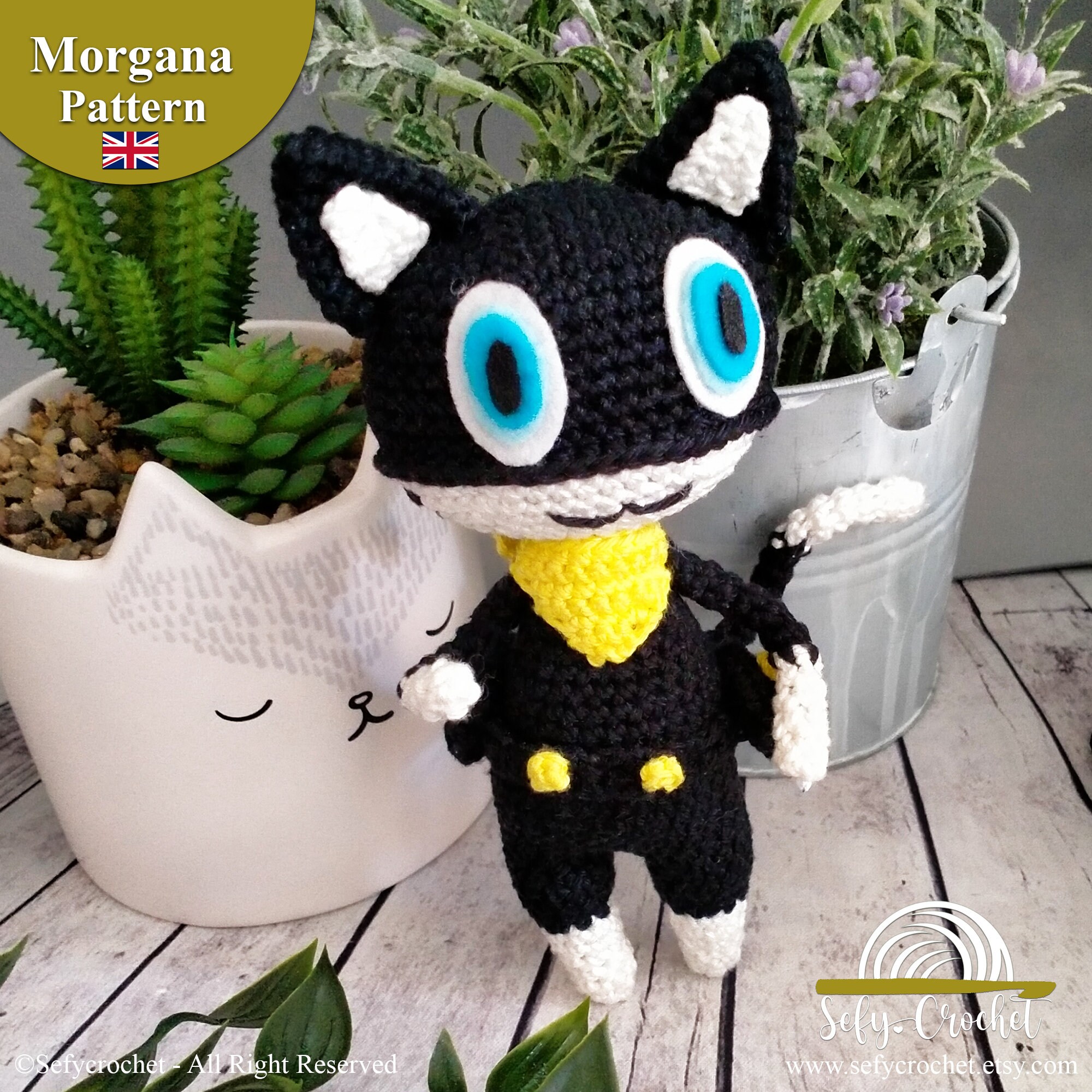 Morgana Persona 5 Amigurumi Crochet Pattern PDF File - Etsy UK