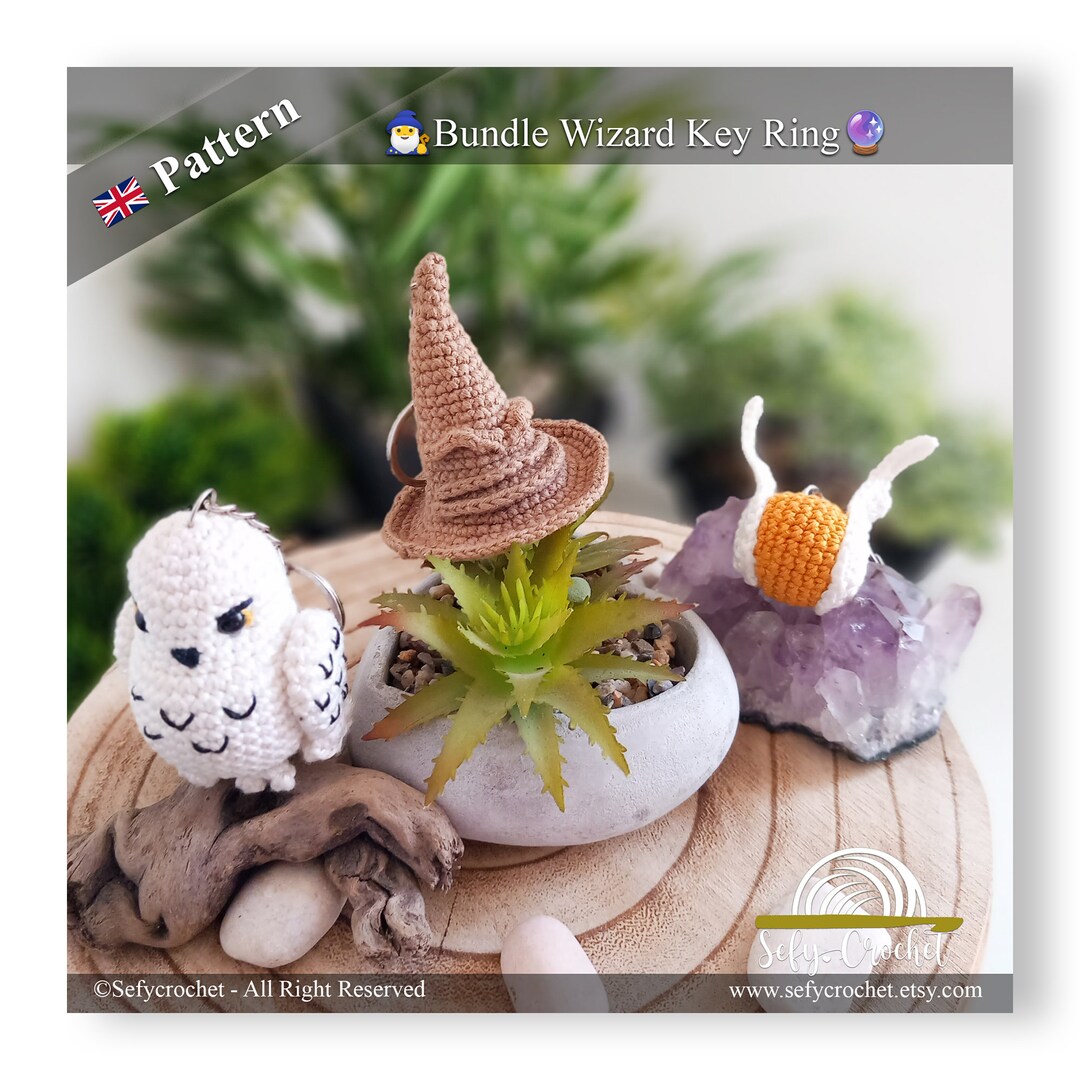 Bundle Wizard Key Ring Collection - Amigurumi Crochet Pattern - 3 ...