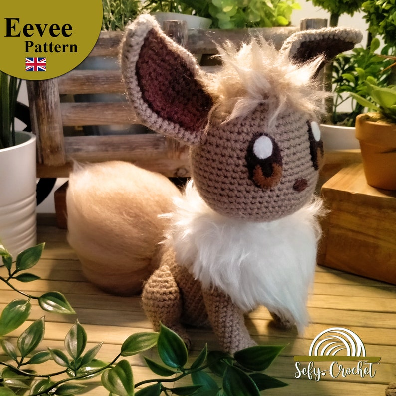 Eevee Pokémon Amigurumi Crochet Pattern PDF File English - Etsy