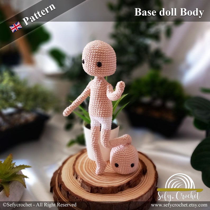 Base Doll Crochet Pattern: Articulated Body With Removable Head - Etsy