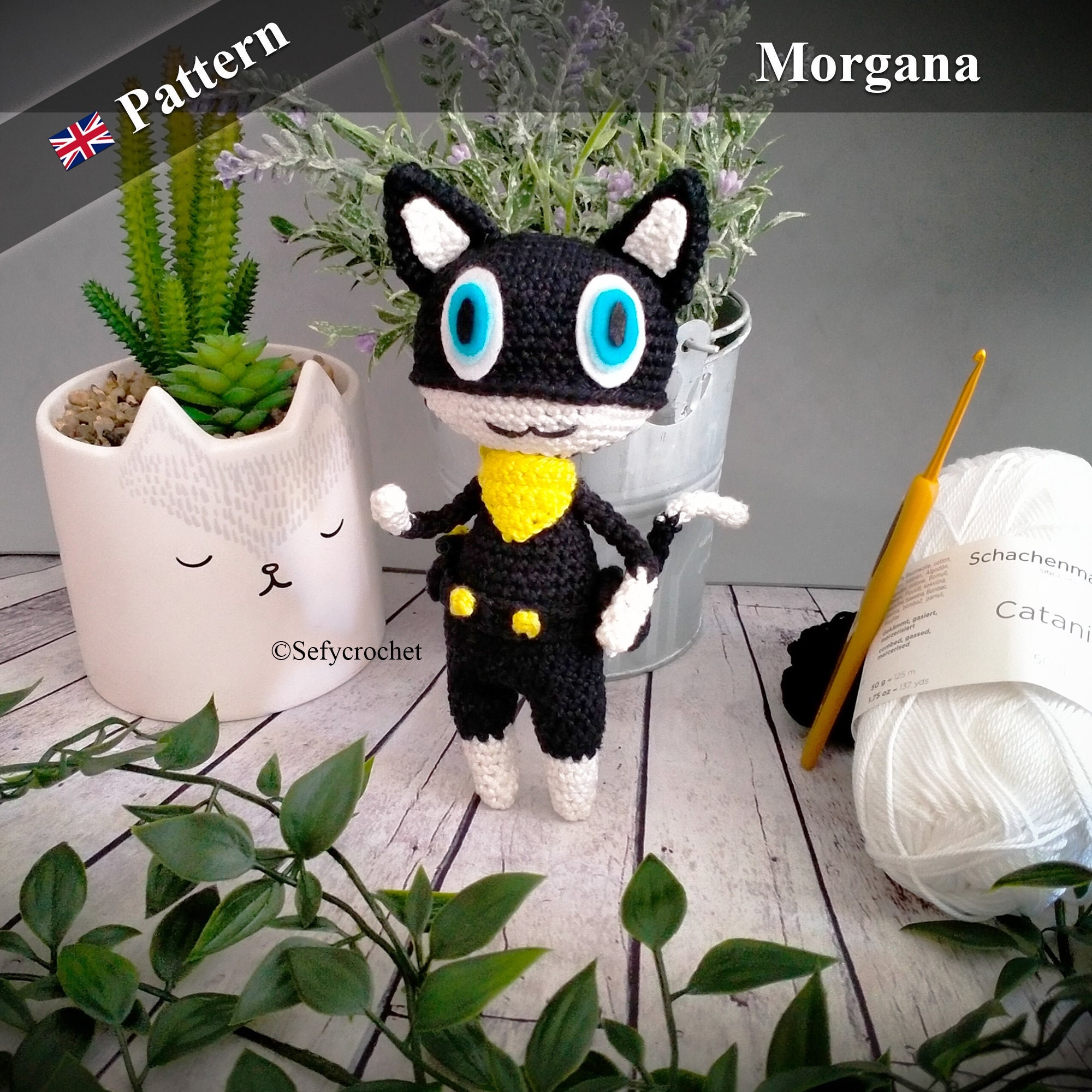 Morgana Crochet Pattern: Persona 5 Inspired (PDF) - Etsy