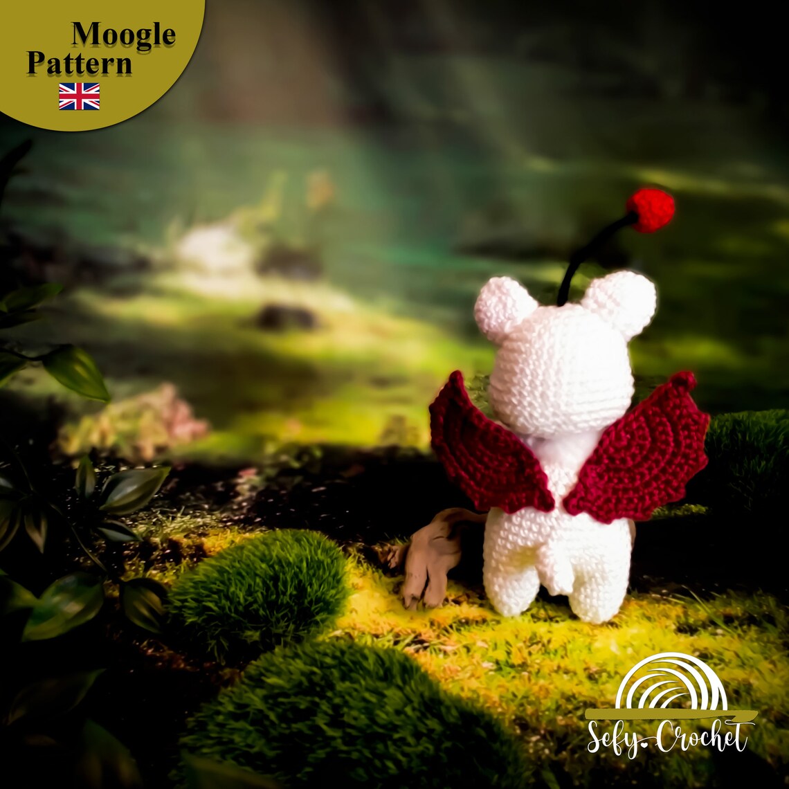 Moogle Moguri Final Fantasy Amigurumi Crochet Pattern - Etsy