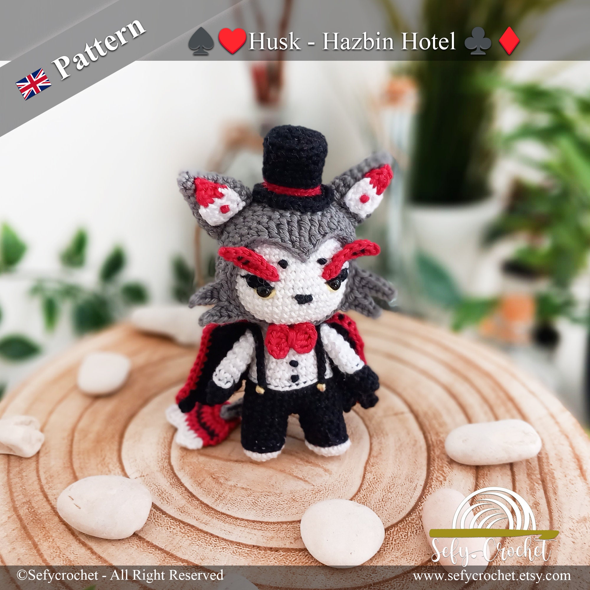 Husk Crochet Pattern: Hazbin Hotel Inspired (PDF) - Etsy