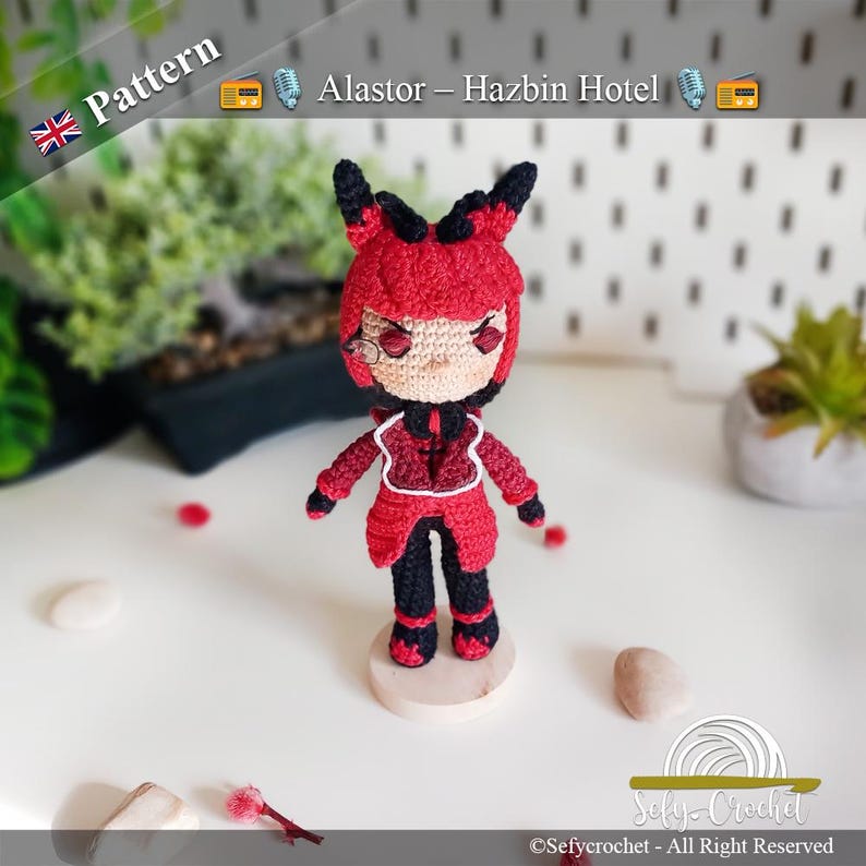 Alastor Crochet Pattern: Hazbin Hotel Inspired (PDF) - Etsy