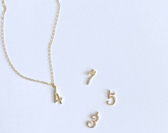 Personalized Number Necklaces - Etsy