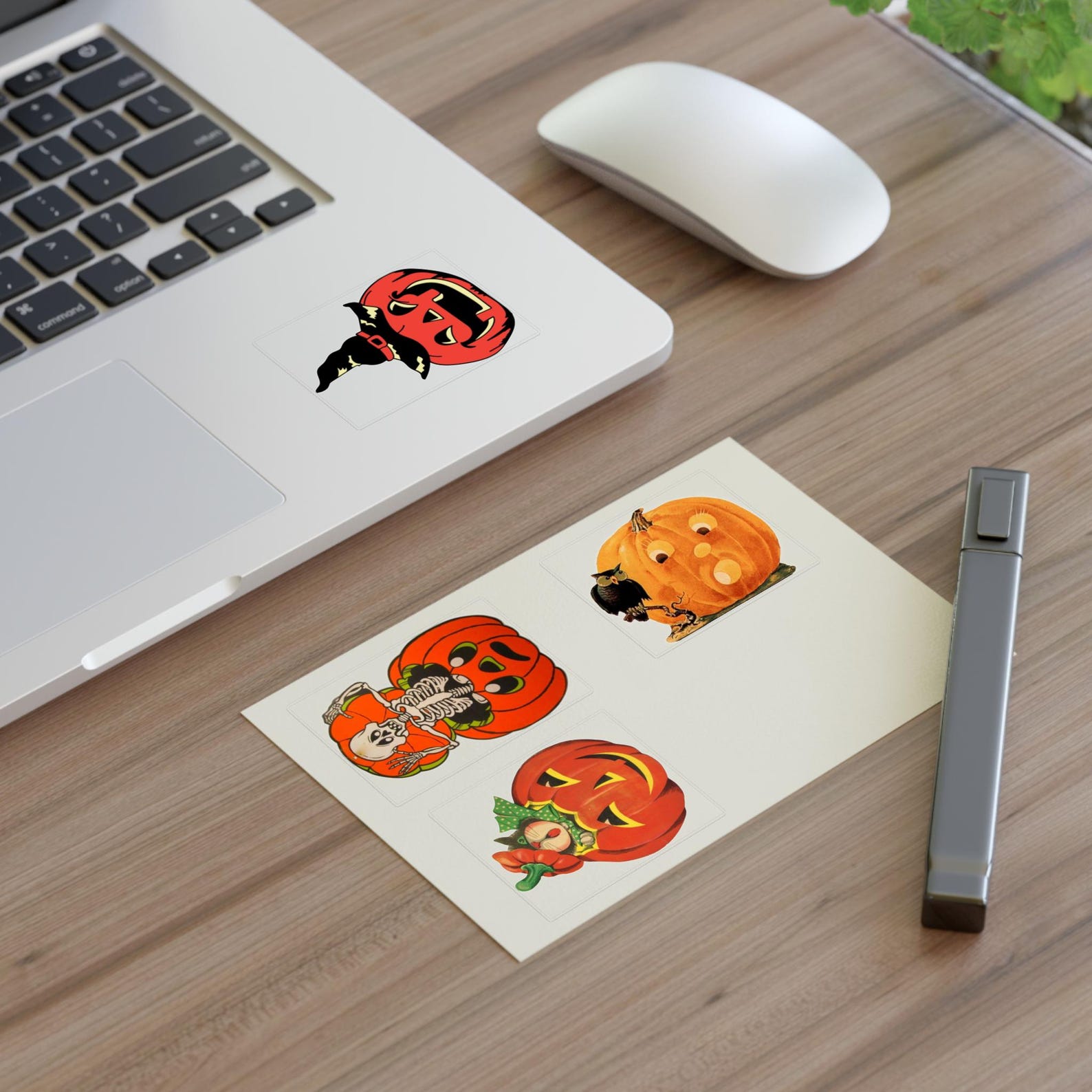 1980 Vintage Halloween Jack O Lantern Sticker Sheets - Etsy