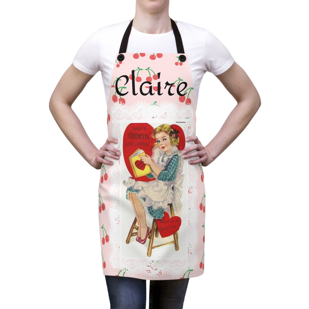 Vintage Style Cherry Pin up Valentine Cookingapron AOP - Etsy
